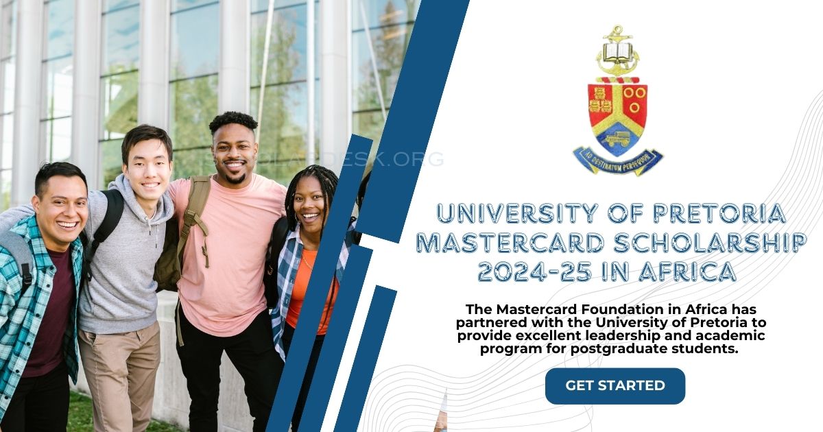 University Of Pretoria Mastercard Scholarship 2024 25 In Africa Fully